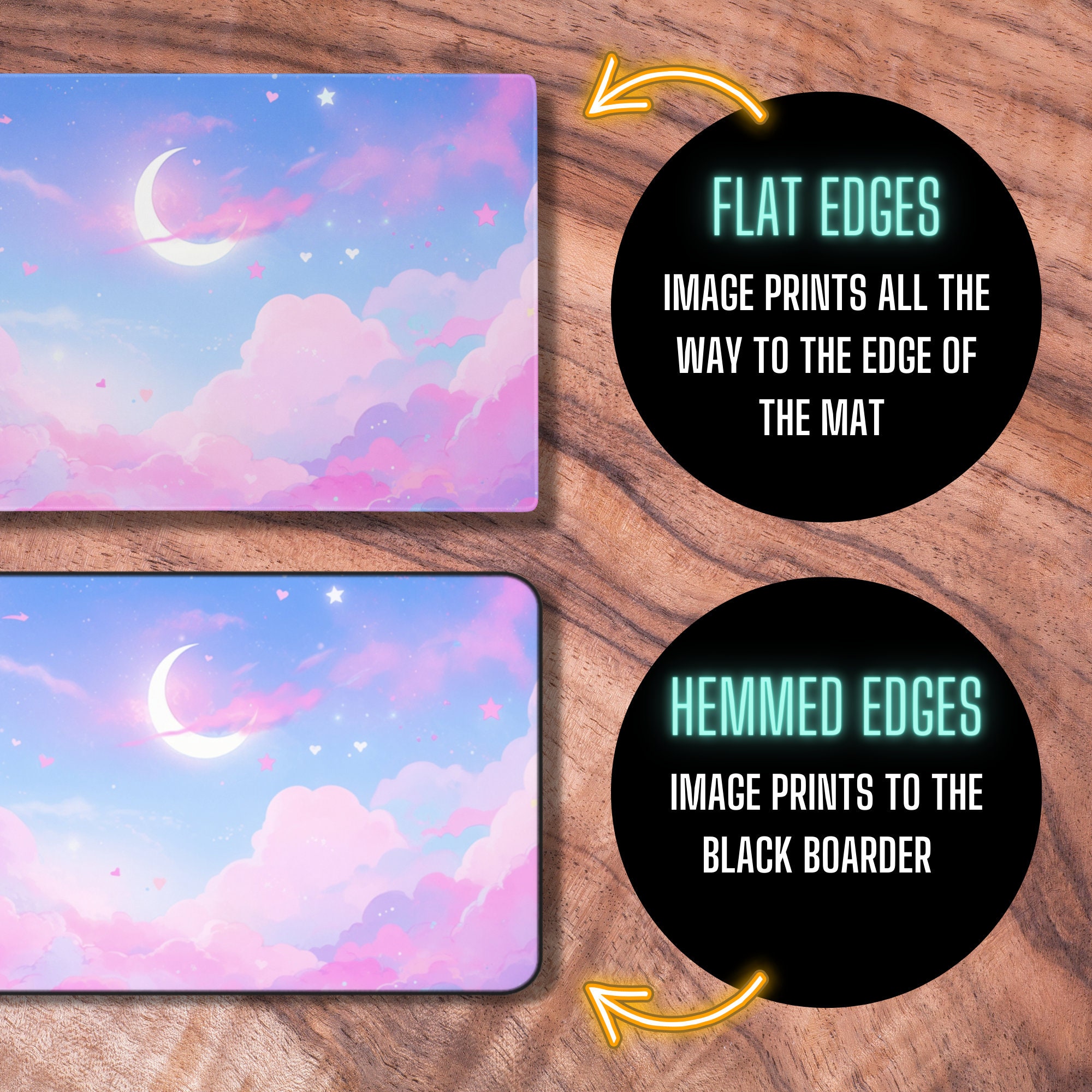 Desk Mat Kawaii, Cute Pink Gaming Mouse Pad, Anime Sky Themed Laptop ...