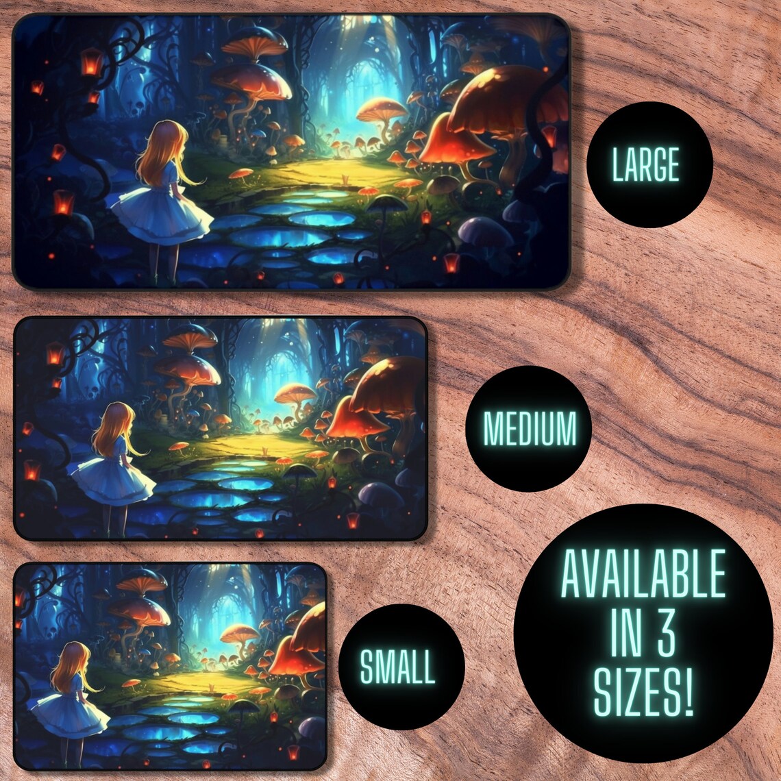 Desk Mat Alice in Wonderland Fantasy Gaming Mouse Pad Desk - Etsy