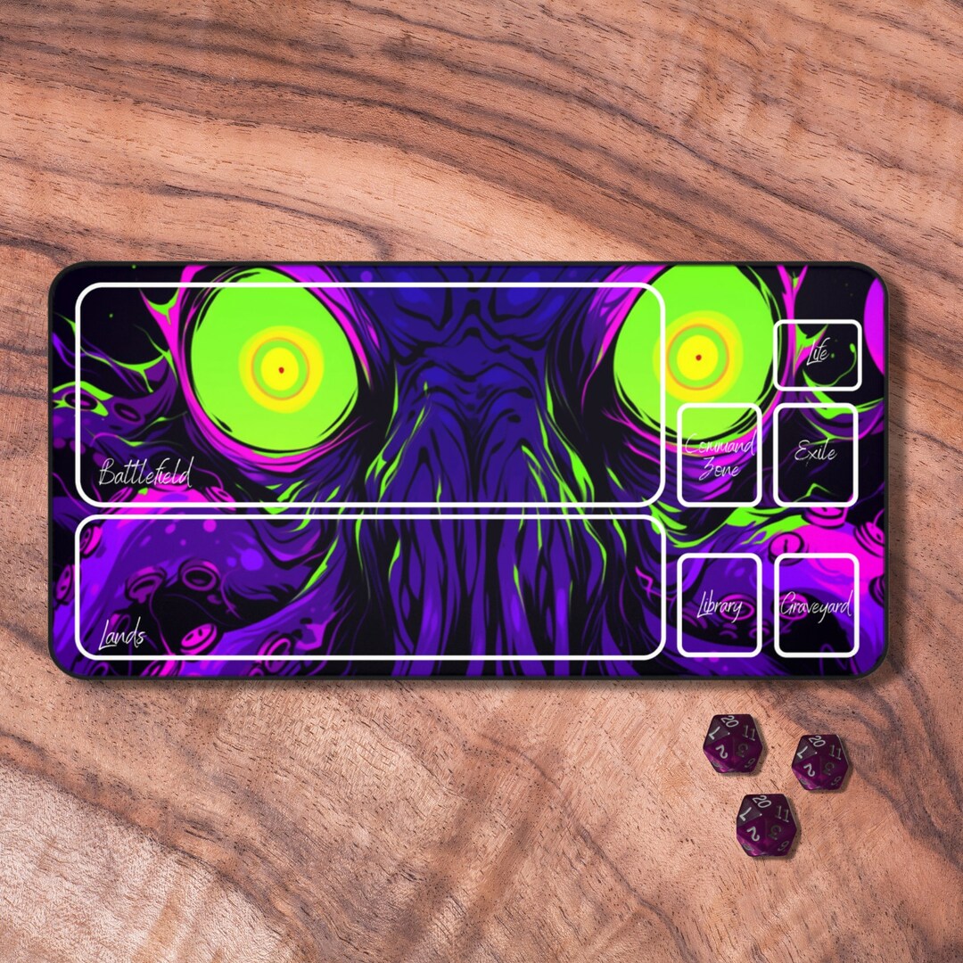 MTG Playmat Cthulhu, MTG Playmat With Zones, Purple Trading Card Game ...