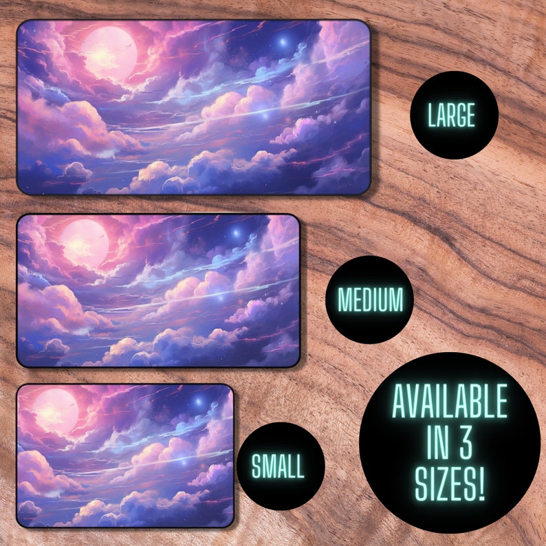 Cute Purple Desk Mat, Pastel Gaming Desk Mat, Kawaii Mouse Pad, Gamer ...