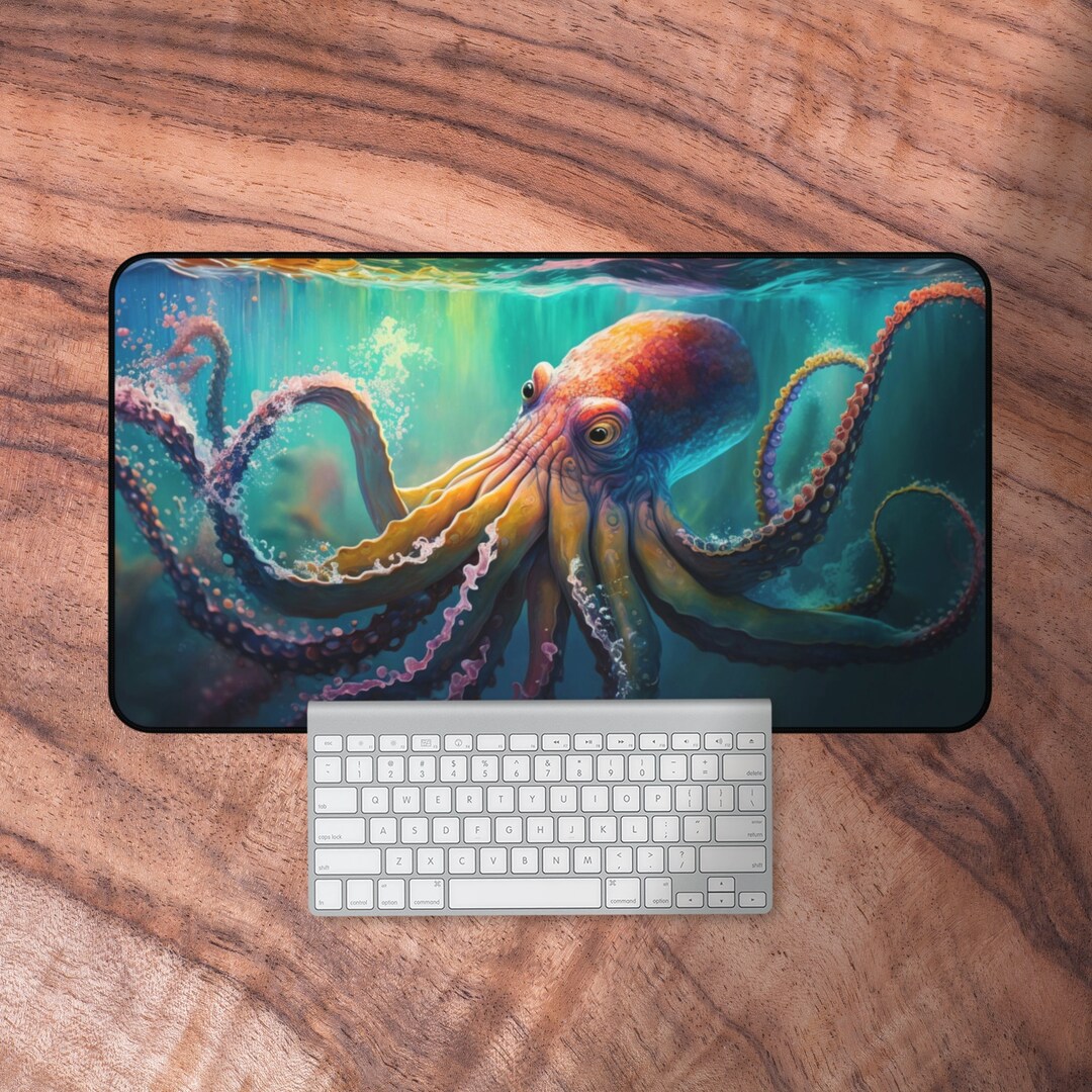Desk Mat Octopus, Octopus Mouse Pad, Ocean Themed Keyboard Mat ...