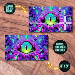 MTG Playmat, 80's Monster Horror Themed TCG Playmat, Unofficial MTG ...