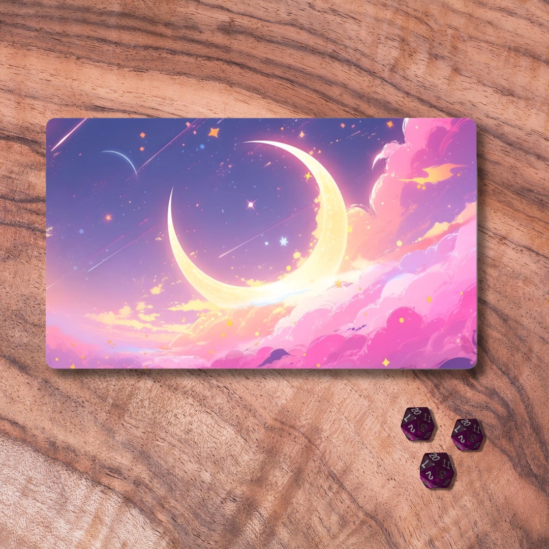 MTG Playmat Anime, MTG Playmat With or Without Zones, Pastel Pink Anime ...