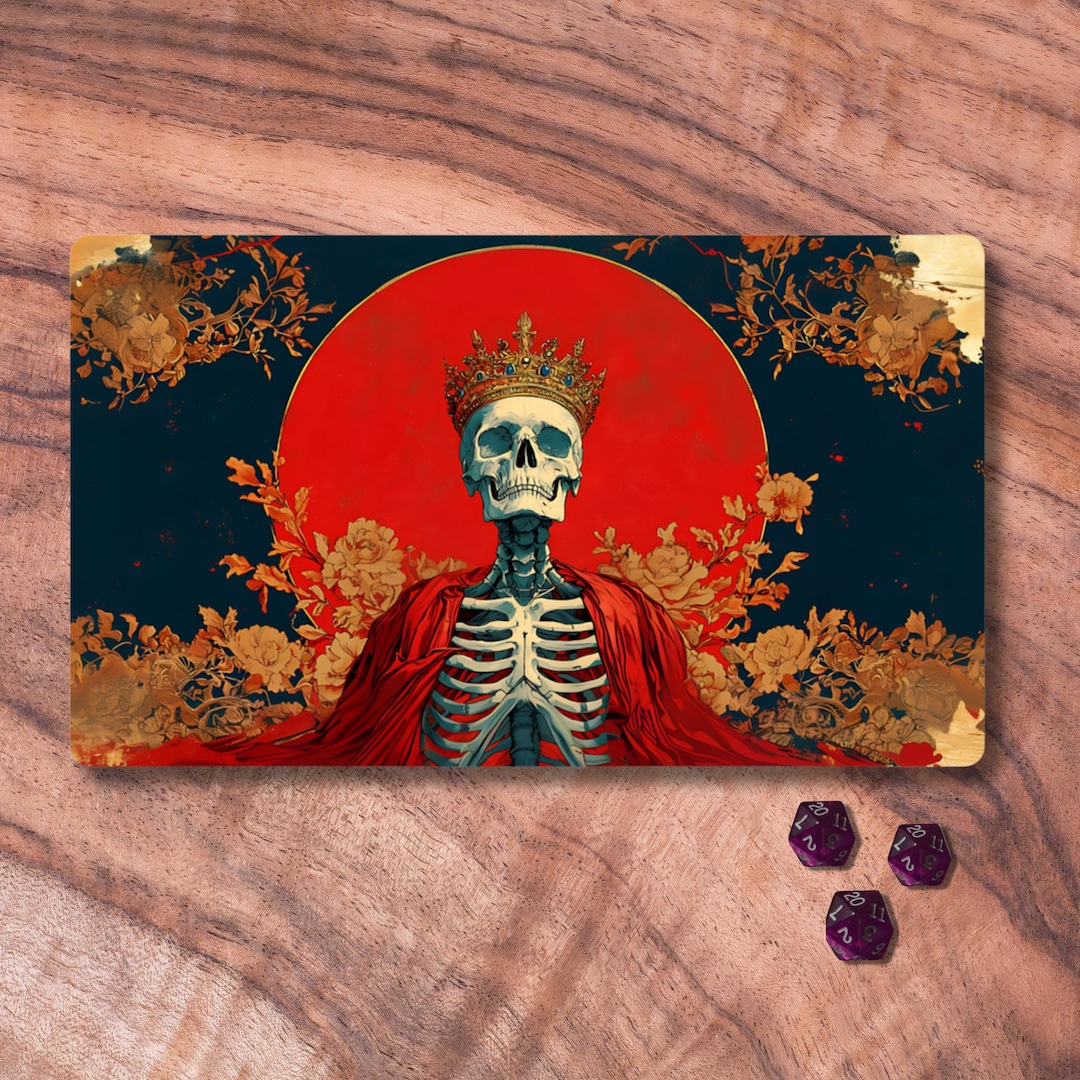 MTG Playmat, Skeleton King Themed TCG Playmat, Unofficial MTG Playmat ...
