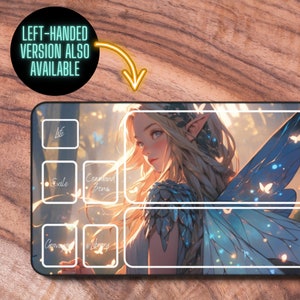 MTG Playmat With Zones, Elf Faerie Themed MTG Playmat, Extra Large ...