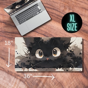 Desk Mat Cat, Cute Cat Gaming Desk Mat, Deskmat Anime XXL, Extended ...