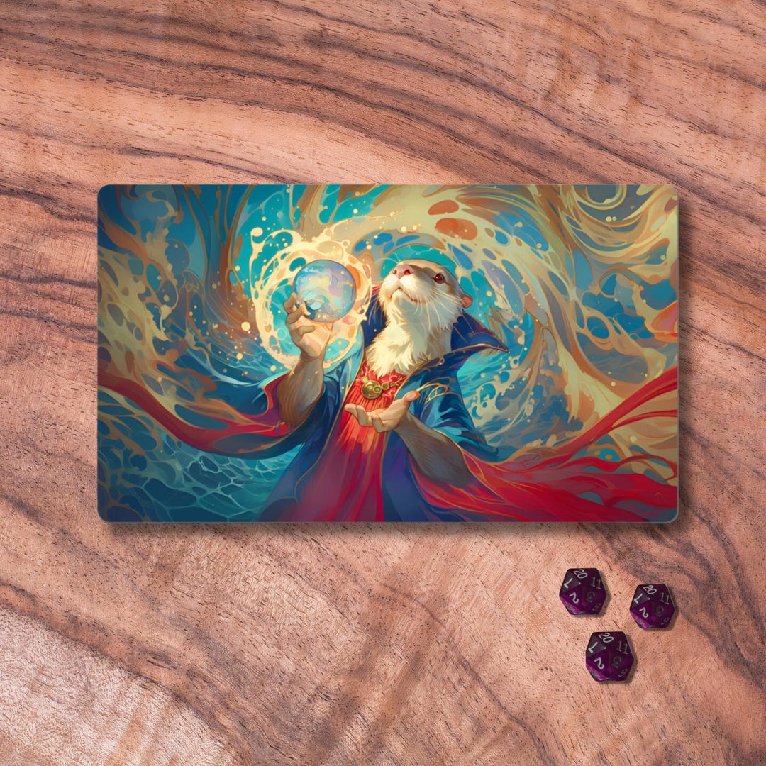 MTG Playmat, Otter Sorcerer Themed TCG Playmat, Unofficial MTG Playmat ...
