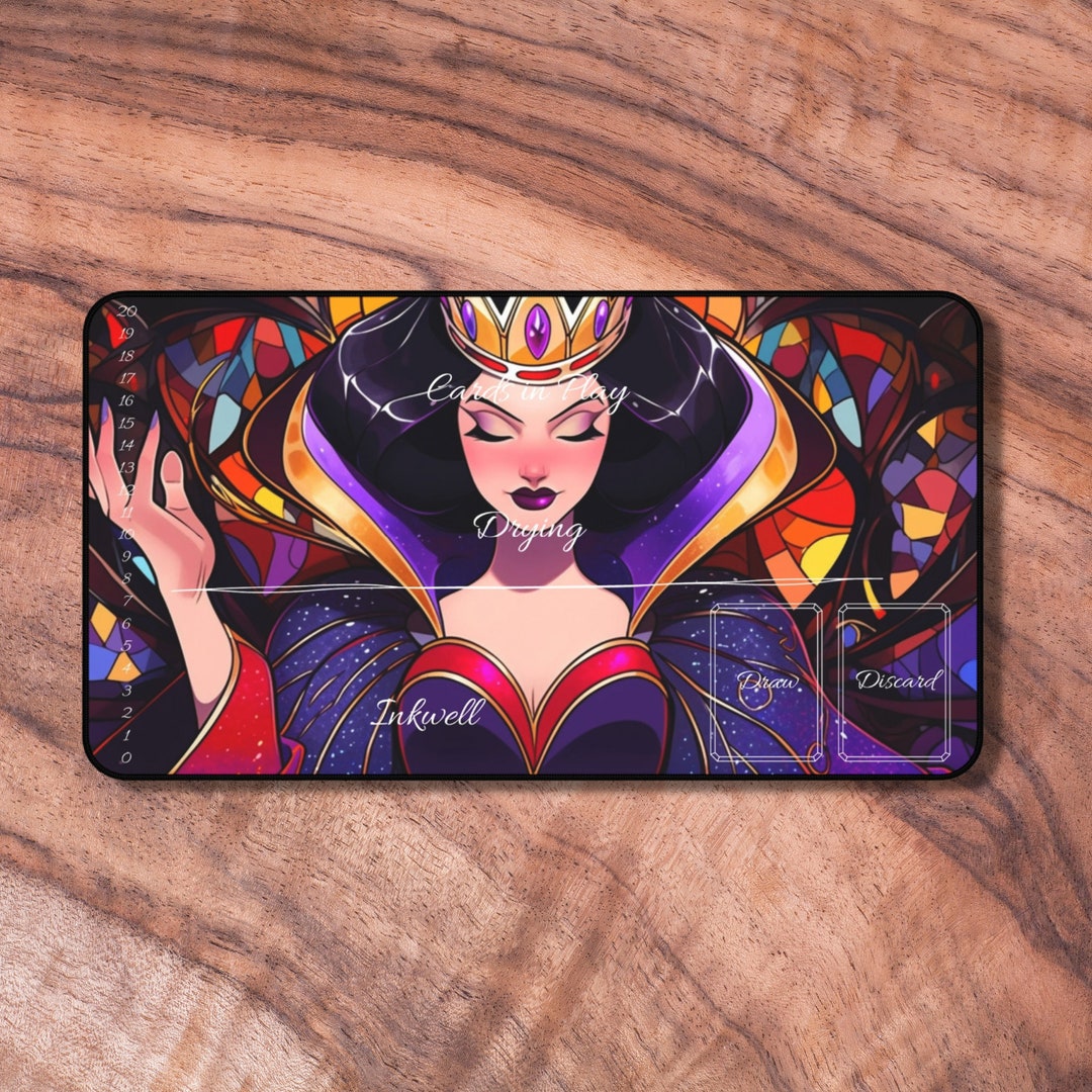 Lorcana Playmat With Zones, Evil Queen Themed TCG Playmat, Unofficial ...