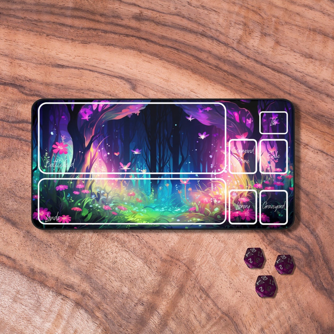 MTG Playmat Cute Pink MTG Playmat With Zones Trading Card - Etsy