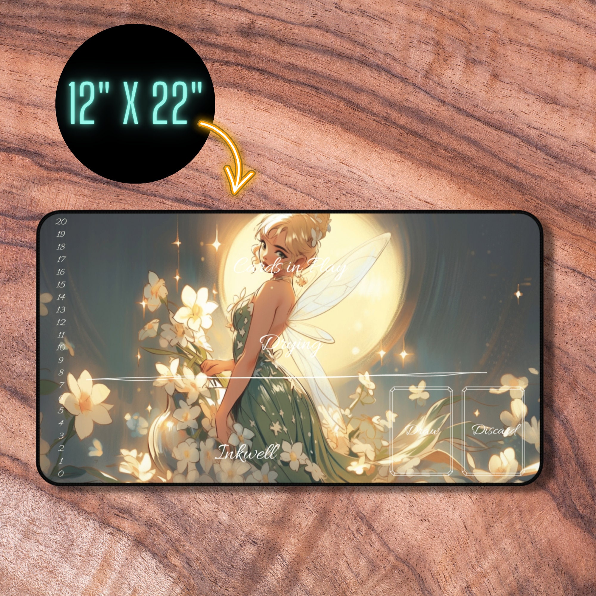Lorcana Playmat Tinkerbell Lorcana Playmat With Zones Fairy - Etsy Ireland
