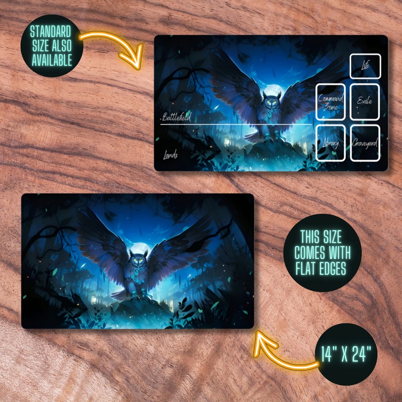 MTG Playmat, Night Owl Themed MTG Playmat Available With or Without ...