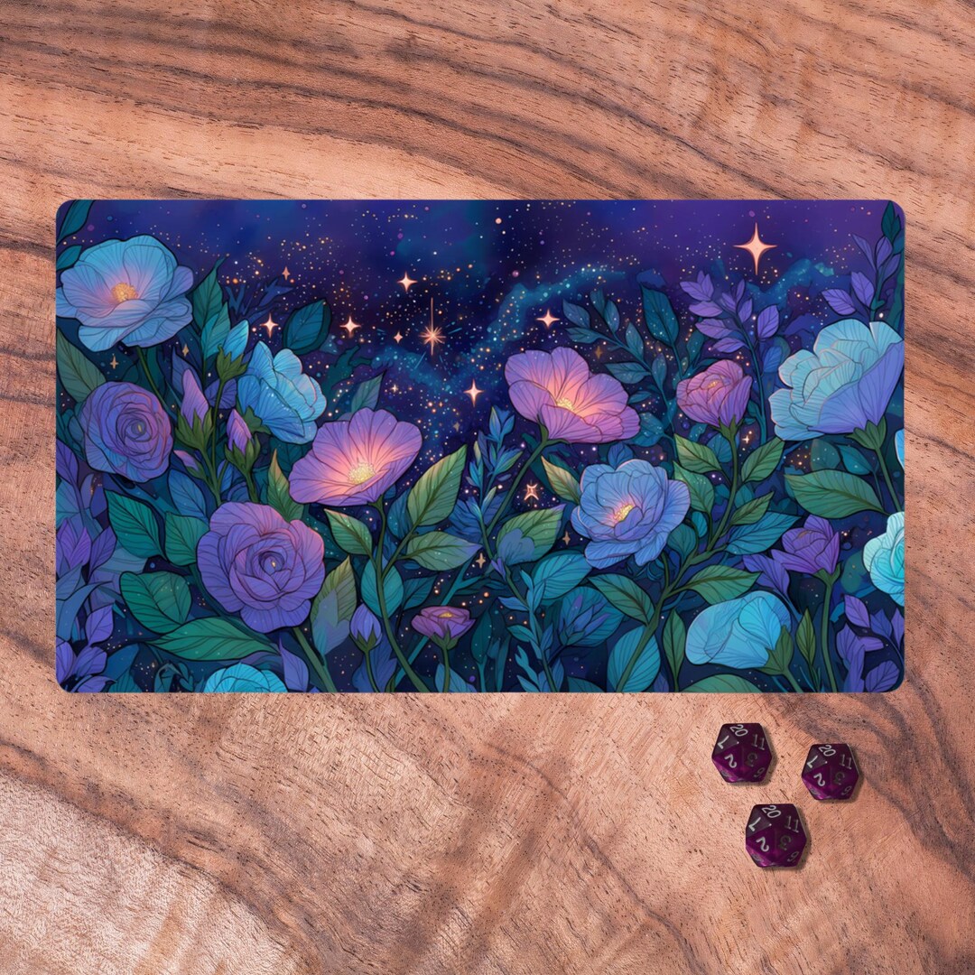 MTG Playmat, MTG Playmat Flowers, Pretty Floral Trading Card Game ...