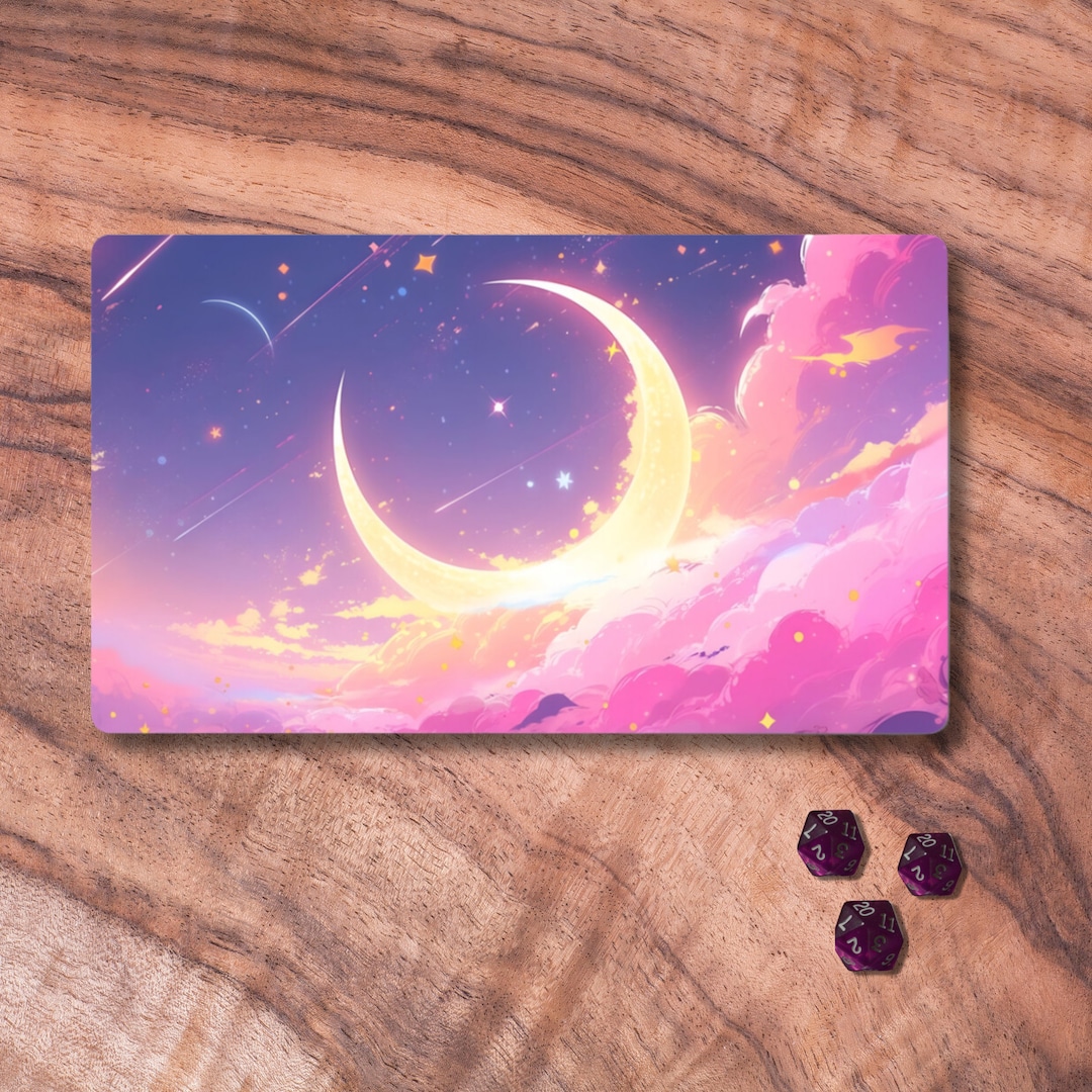 MTG Playmat Anime, MTG Playmat With or Without Zones, Pastel Pink Anime ...