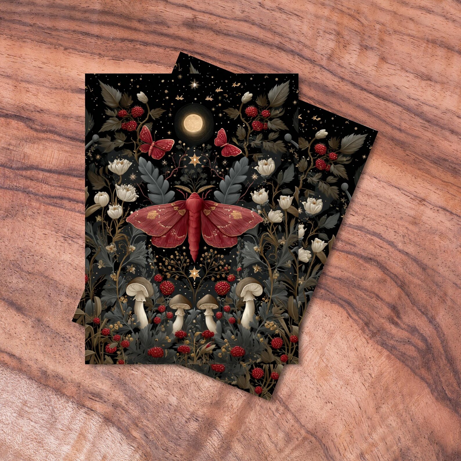 MTG Sleeves 100 , TCG Card Sleeve Protector, Mystical Moth Themed ...