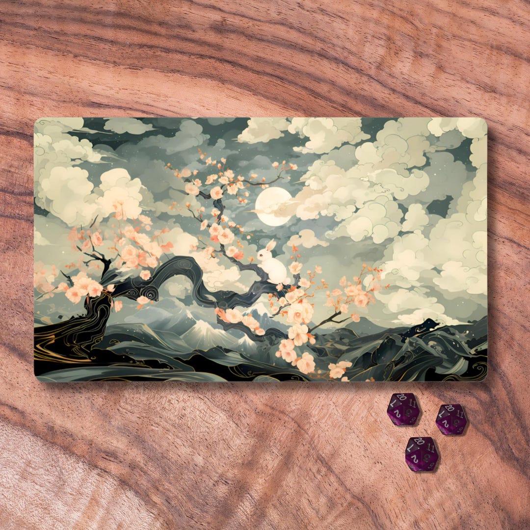 MTG Playmat Bunny, MTG Playmat Japanese, Japanese Rabbit Themed MTG ...