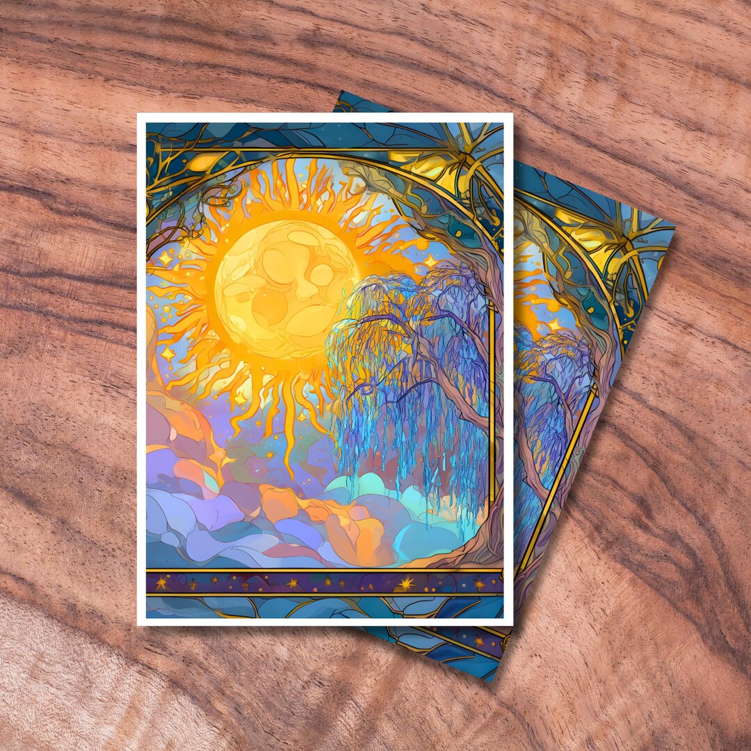 Eclipsed Forest MTG Card Sleeves, Pretty Stained Glass TCG Card ...