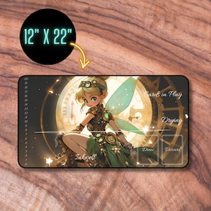 Lorcana Playmat With Zones, Tinkerbell Themed Card Playmat, Unofficial ...