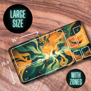 MTG Playmat, Nine Tails Fox Themed TCG Playmat, Unofficial MTG Playmat ...