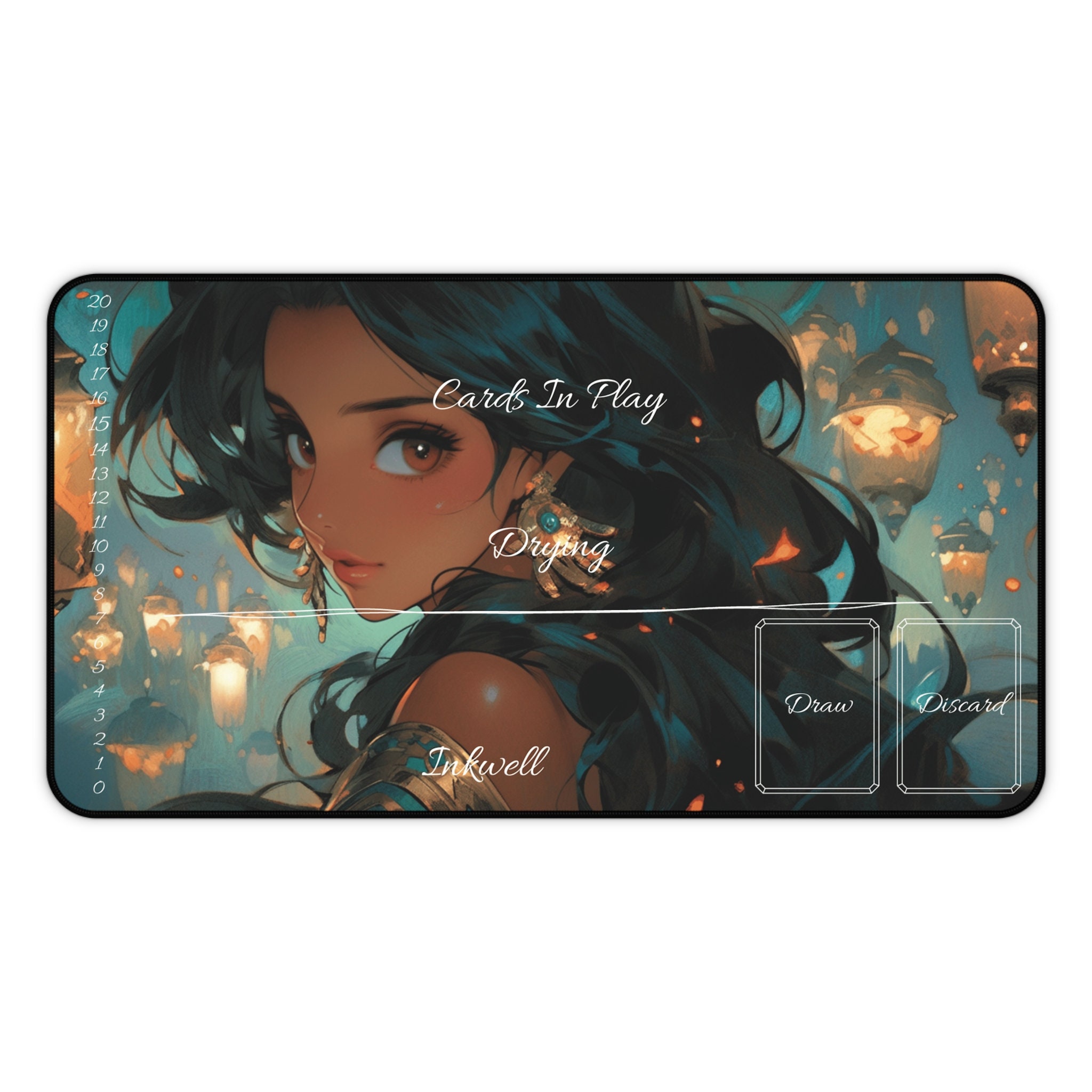 Lorcana Playmat With Zones, Arabian Princess Themed Lorcana Playmat ...