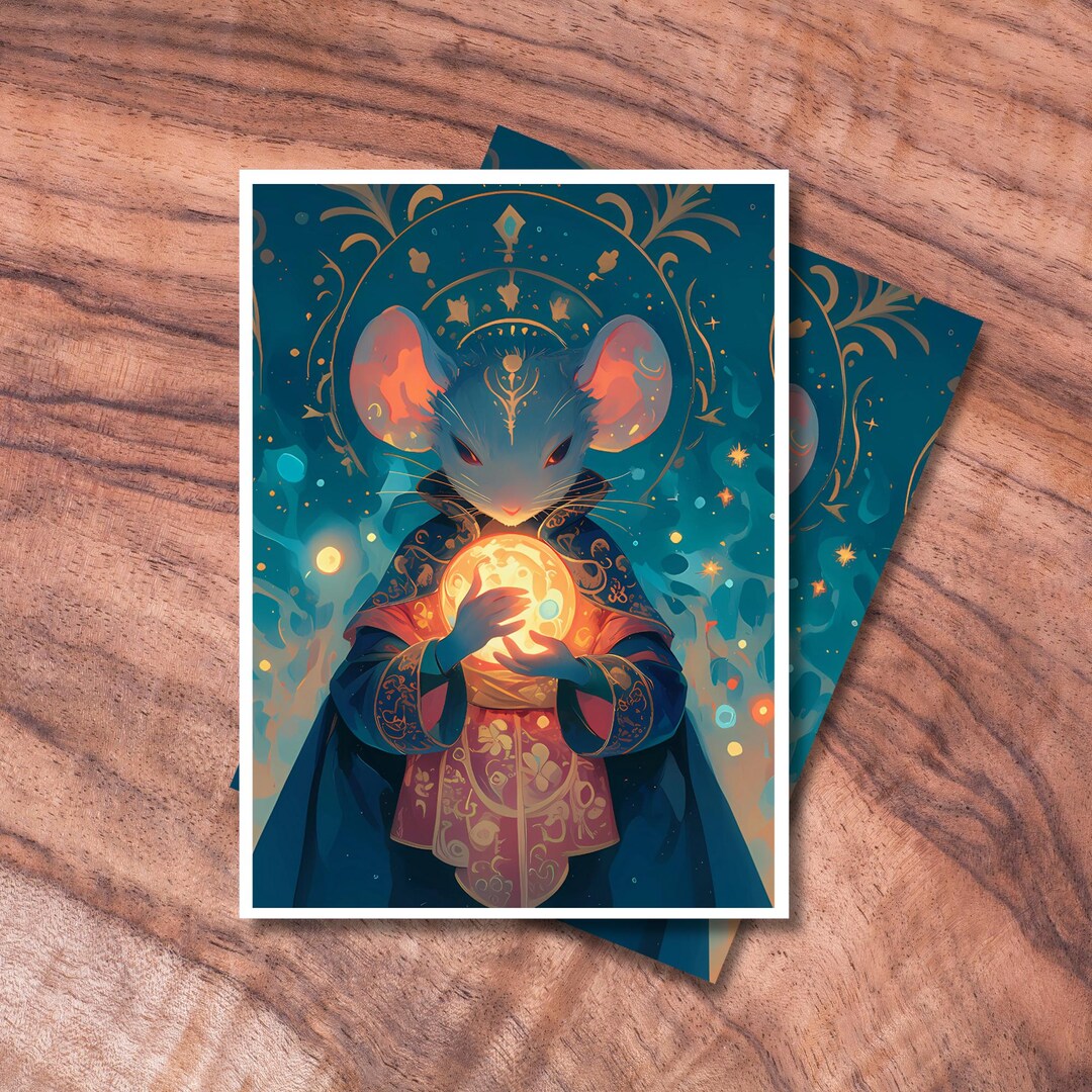 MTG Sleeves 100, Matte TCG Card Sleeve Protector, Mouse Wizard Themed ...