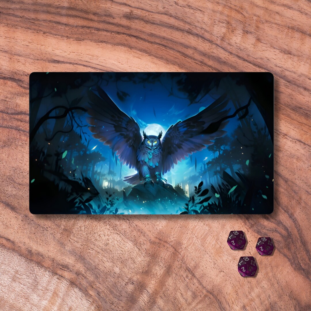 MTG Playmat, Night Owl Themed MTG Playmat Available With or Without ...