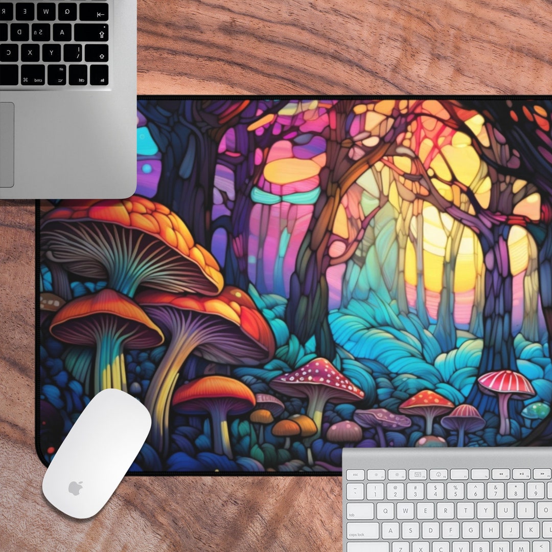 Mushroom Desk Mat, Cottagecore Mouse Pad, Mushroom Keyboard Mat ...