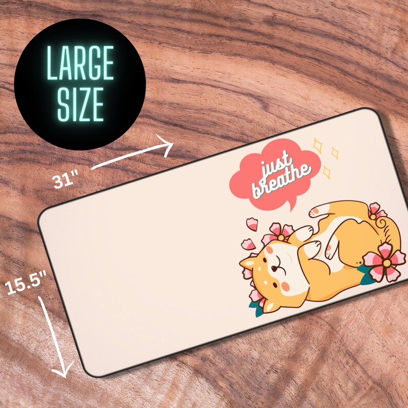 Cute Dog Desk Mat Kawaii Mouse Pad Kawaii Dog Keyboard Mat - Etsy