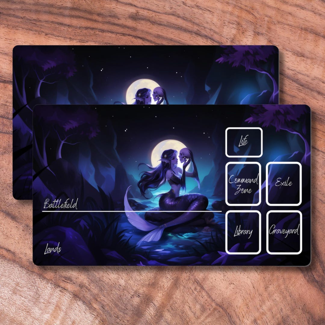 Dark Merfolk Themed MTG Playmat, Mermaid TCG Card Mat - Etsy