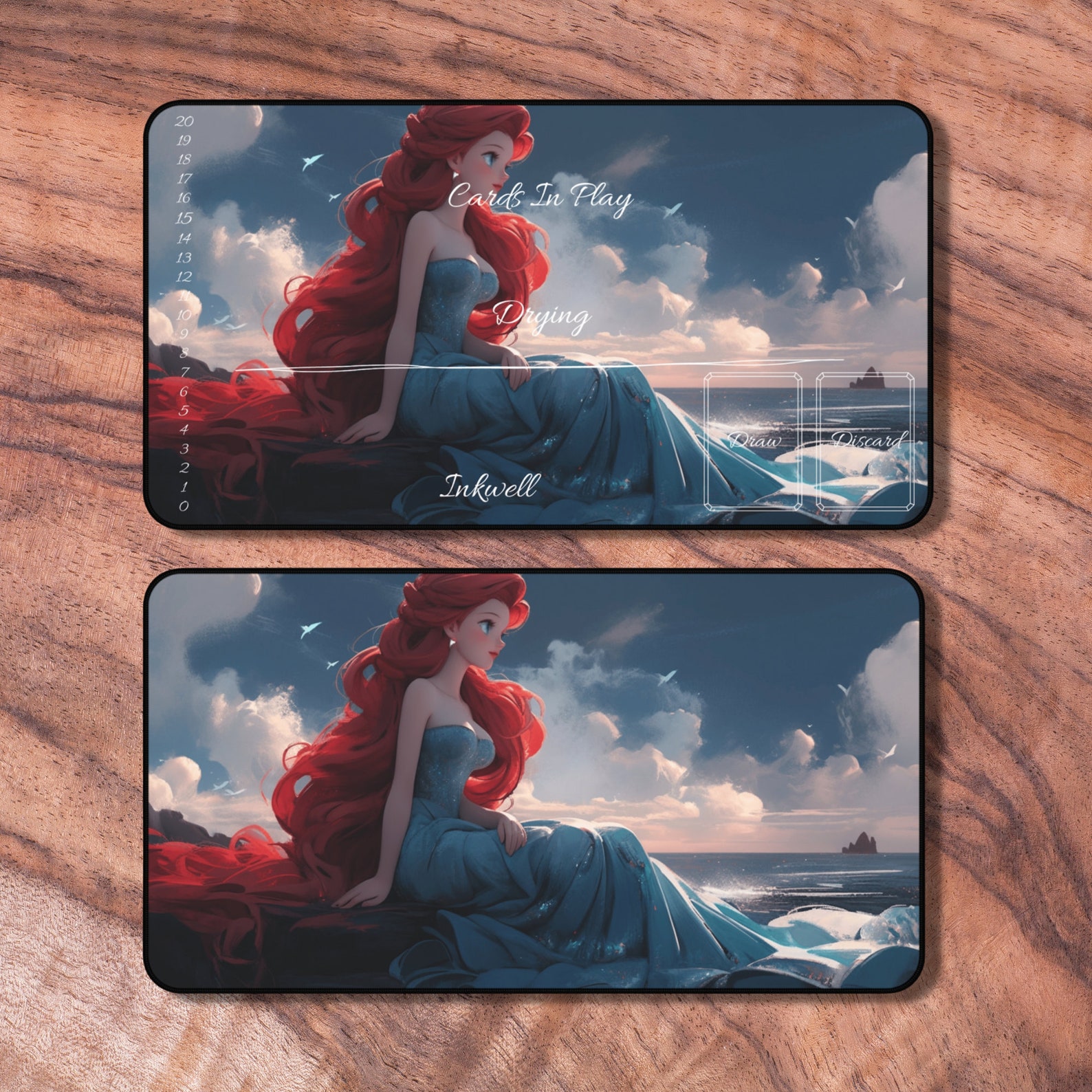 Lorcana Playmat With Zones, the Little Mermaid Themed TCG Playmat ...