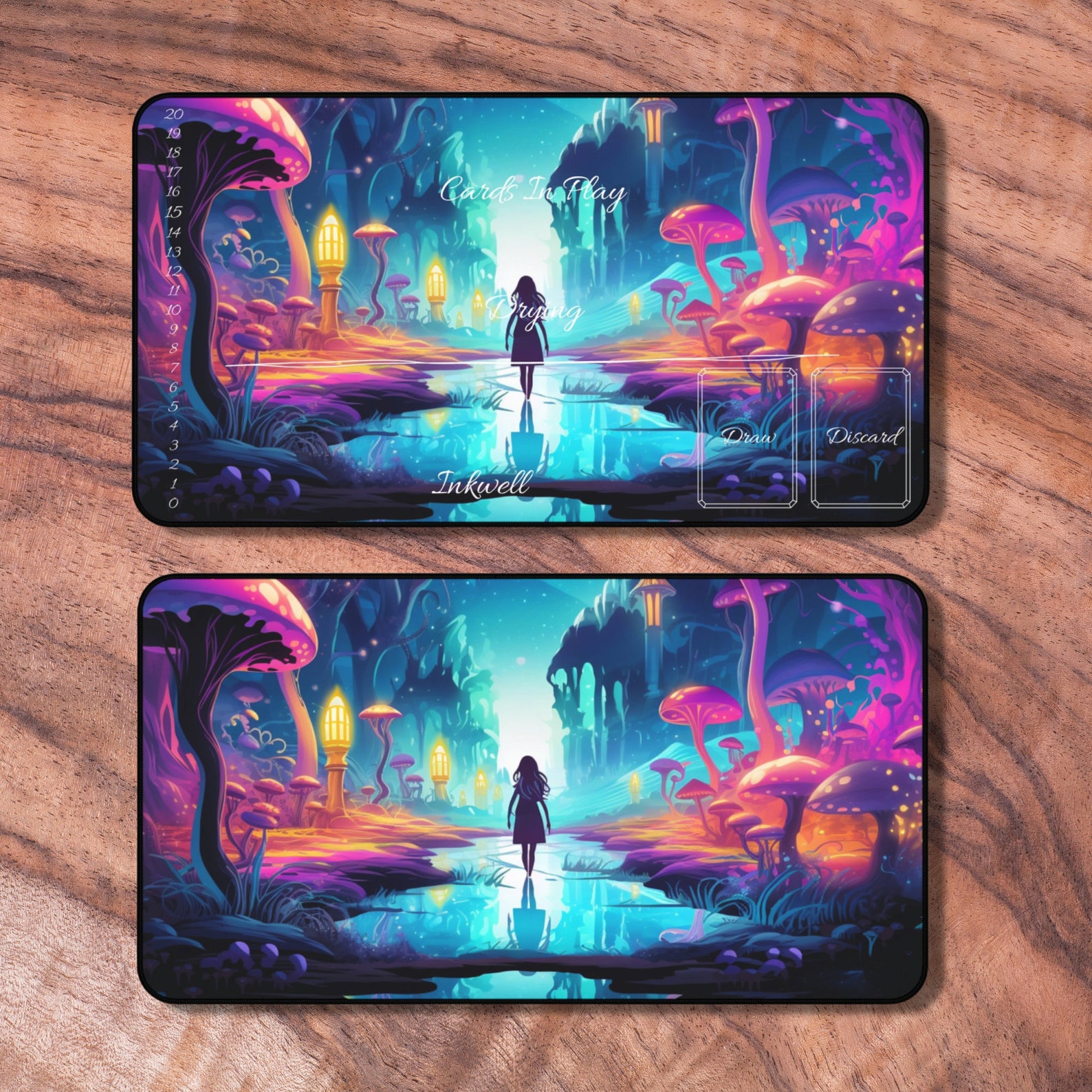 Lorcana Playmat With Zones, Alice in Wonderland Themed Playmat for ...