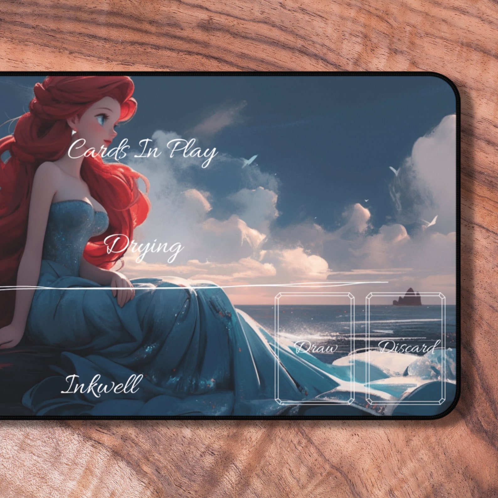 Lorcana Playmat With Zones, the Little Mermaid Themed TCG Playmat ...