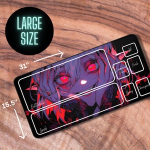 MTG Playmat Anime, Vampire Themed MTG Playmat With Zones, Trading Card ...