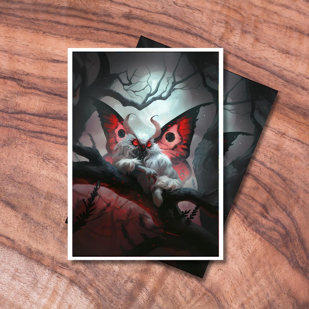 MTG Card Sleeves, TCG Card Sleeve Protector, 80's Horror Moth Themed ...
