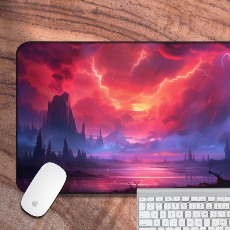 MTG Playmat With Zones Red and Blue MTG Play Mat Trading - Etsy