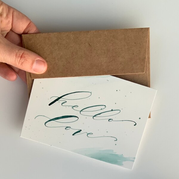 Calligraphy Card - Etsy