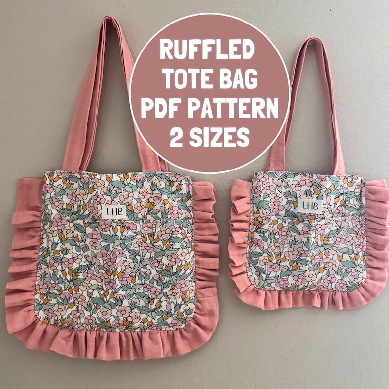 Ruffled Tote Bag Sewing Pattern: Kids Sizes (PDF Pattern) - Etsy