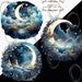 Fantasy Dreamscape Moon Clipart, PNG Format Instant Download for ...