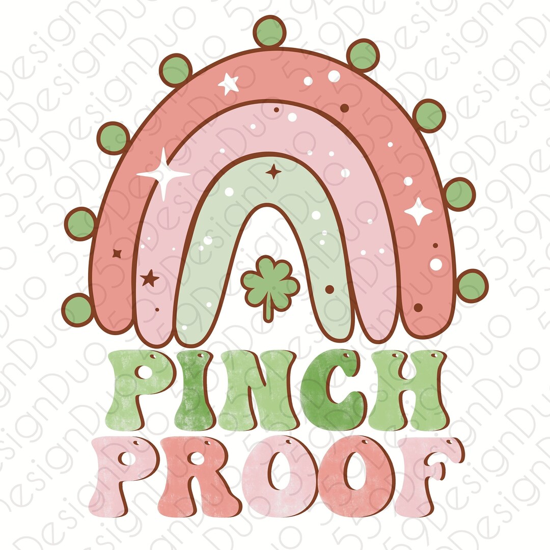 Pinch Proof Png - Cute St. Patricks Day Rainbow Girls Digital Design - Etsy