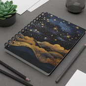 Starry Sky Galaxy Ruled Line Spiral Notebook for School Diary Writing ...