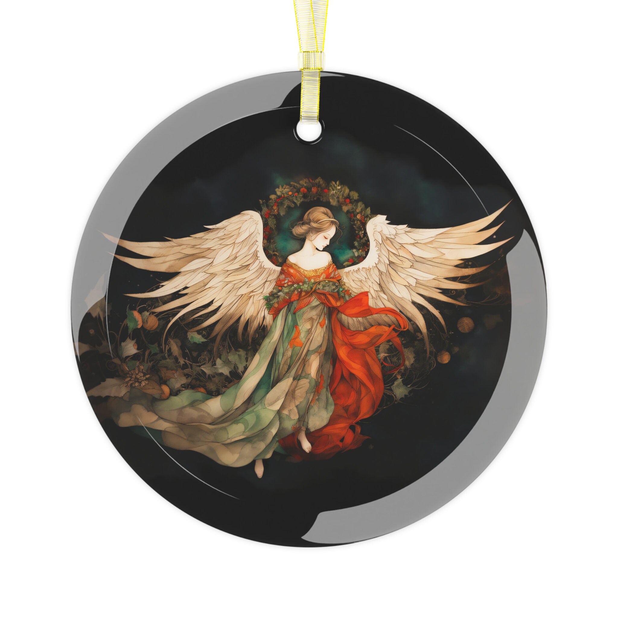 Beautiful Angel Glass Ornament Gift Christmas Angel Glass Tree Ornament ...