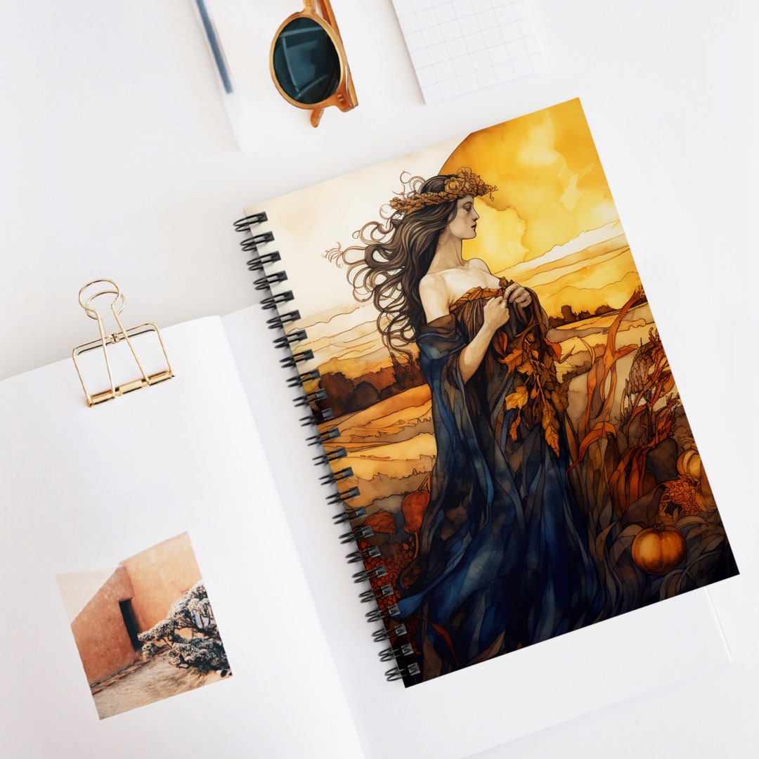 Demeter Greek Goddess of Harvest Soft Cover Journal Gift for Her Autumn ...