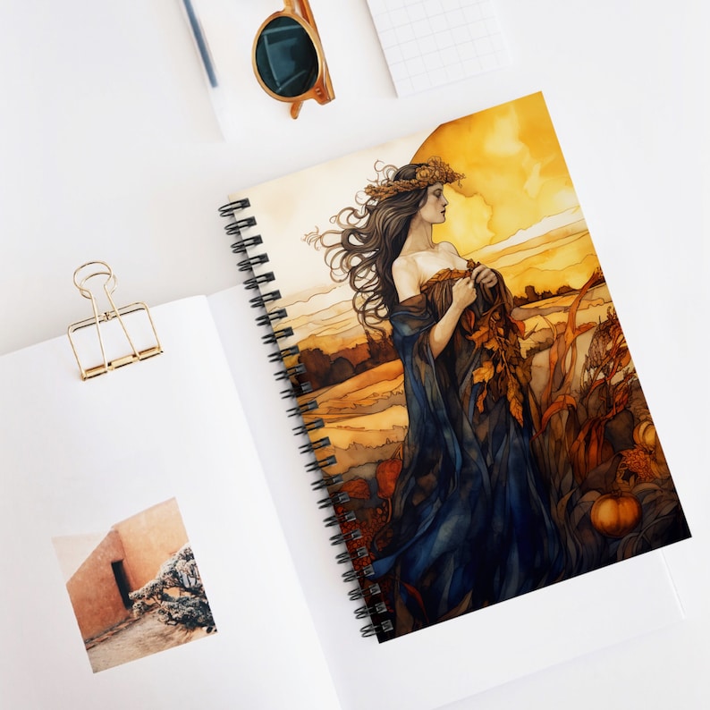 Demeter Greek Goddess of Harvest Soft Cover Journal Gift for Her Autumn ...