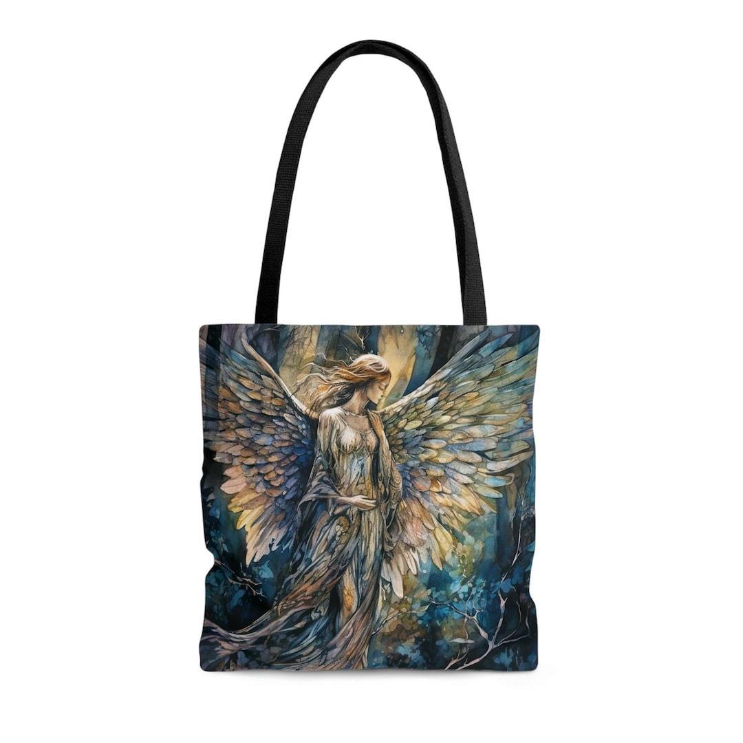 Enchanted Forest Angel Tote Bag Gift Angel in the Woods Shopping Tote ...