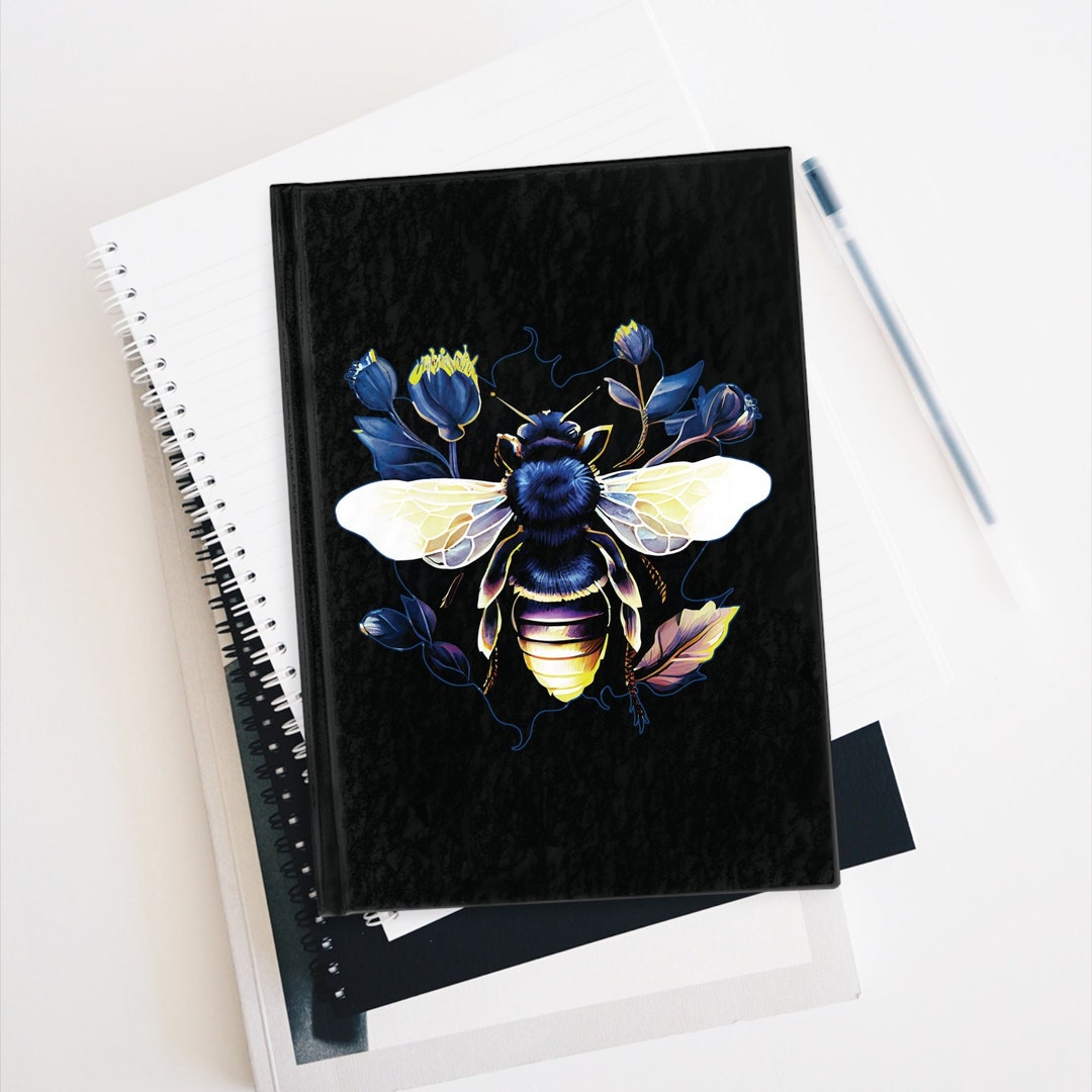 Honeybee Journal Sketchbook Gift Art Deco Honey Bee Hard Cover Journal ...