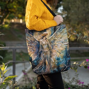 Enchanted Forest Angel Tote Bag Gift Angel in the Woods Shopping Tote ...