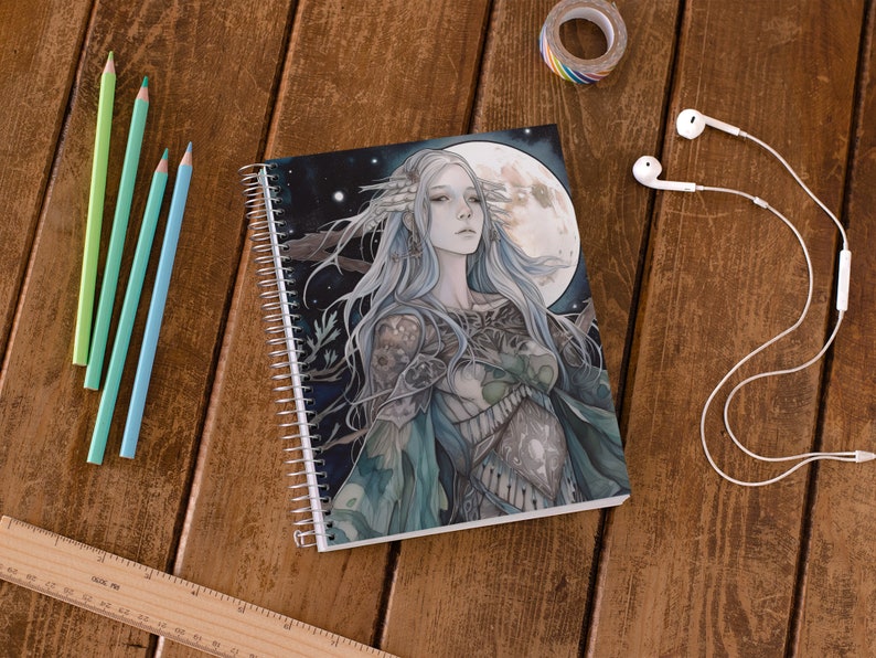 Enchanted Forest Night Elf Spiral Notebook Gift Soft Cover - Etsy