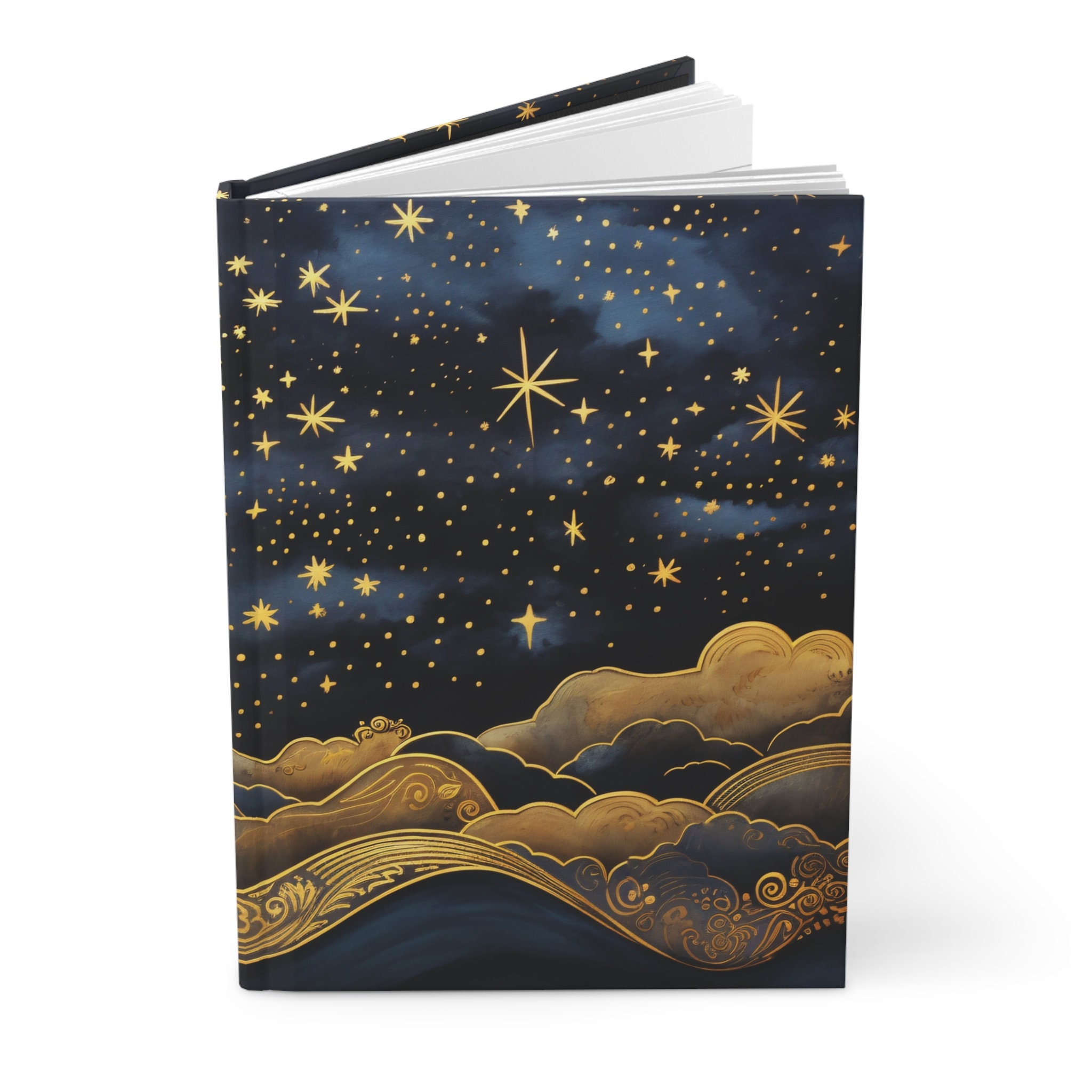 Whimsical Art Deco Night Sky Journal Gift for Her Hard Cover Dream ...