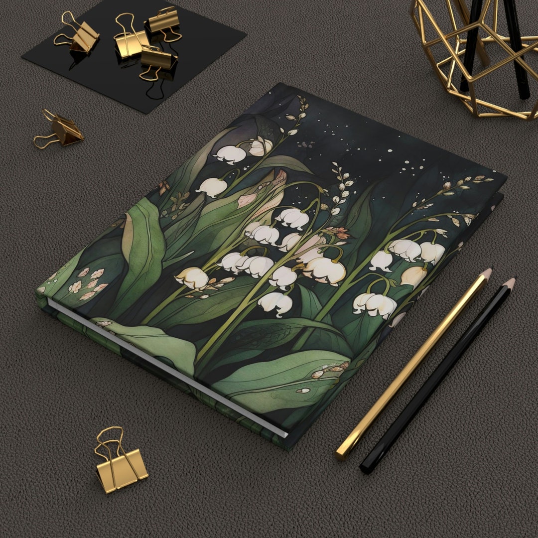 Lily of the Valley Flowers Hardcover Notebook Gift for Her May Birth ...