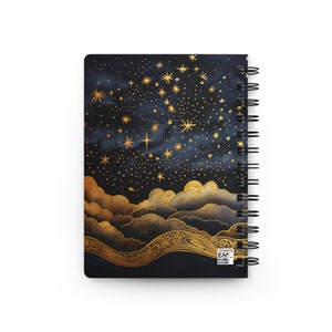 Whimsical Art Deco Night Sky Soft Cover Journal Gift for Her Dream ...