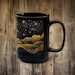 Whimsical Art Deco Night Sky Mug Gift for Her Dreamy 15oz Black Coffee ...